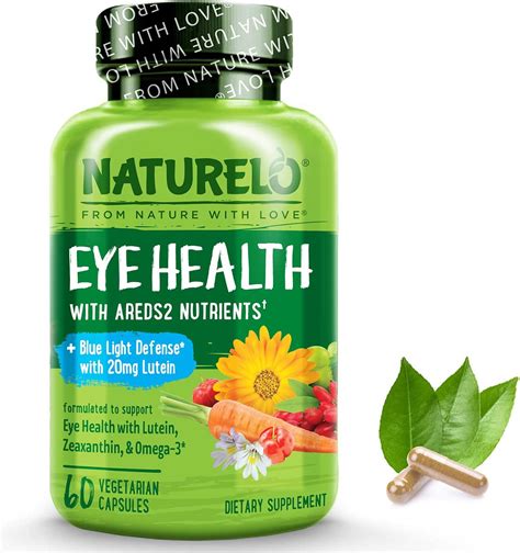 NATURELO Vitaminas oculares fórmula AREDS 2 nutrientes con luteína