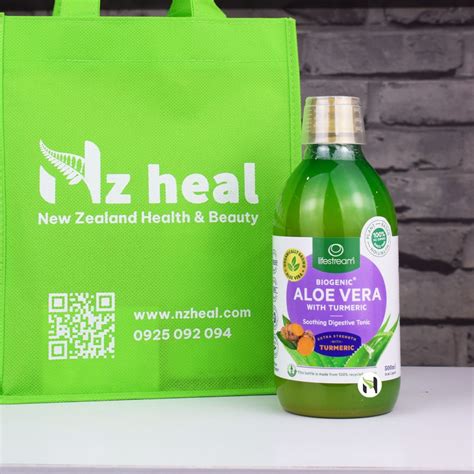 Nước ép hỗ trợ tiêu hóa Lifestream Biogenic Aloe Vera with Turmeric