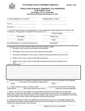 Fillable Online Form RP 480 A Application For Real Property Tax