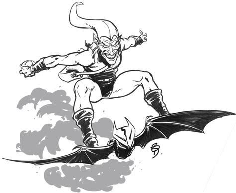 Green Goblin Spiderman Coloring Clip Art Library