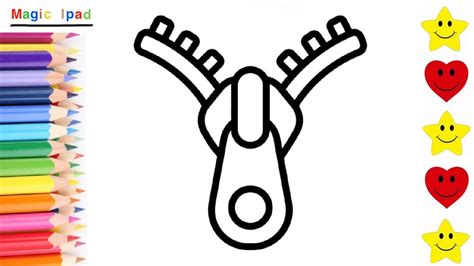 Como dibujar una CREMALLERA dibujos para niños How to draw a ZIP