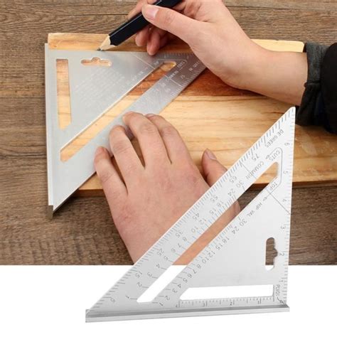 Règle Triangle règle pratique en métal à 45 degrés pour matériel de