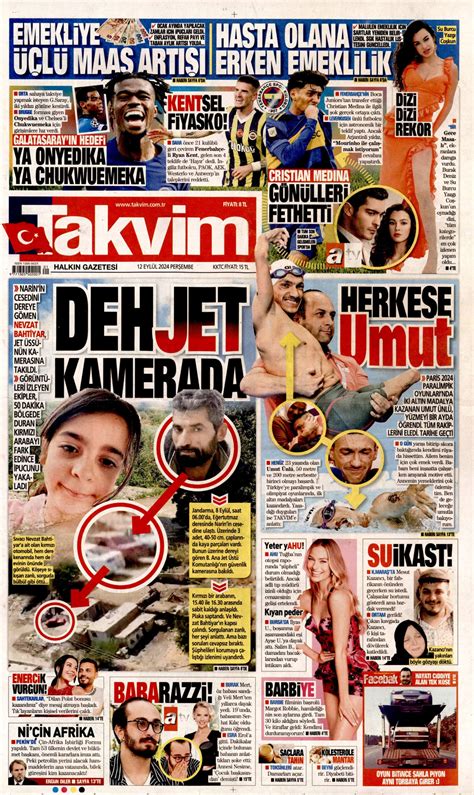 Takvim Gazetesi Takvim Manşet Oku Haberler 12 Eylül 2024