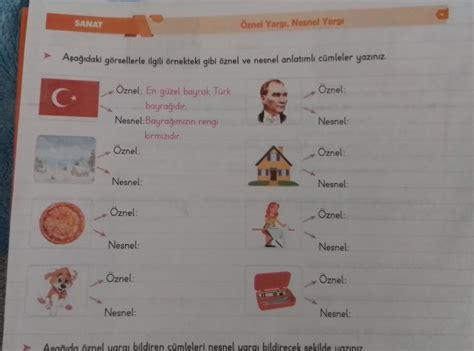 aşağıdaki Görsellerle ilgili örnekteki gibi öznel ve nesnel anlatımlı