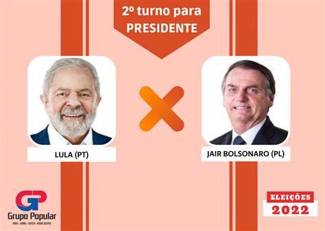Lula e Bolsonaro disputarão o segundo turno para presidente da