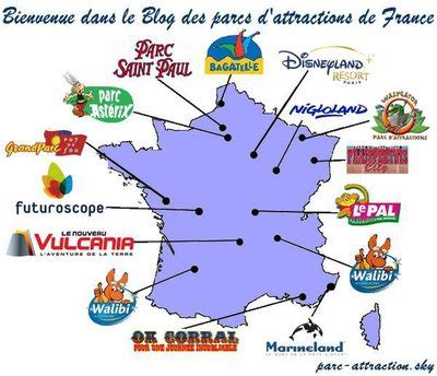 Infos Sur Parc Attraction France Carte Vacances Arts Guides Voyages