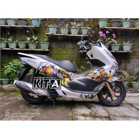 Jual Decal Stiker Motor PCX 155 Dekal Sticker Variasi Striping Motor