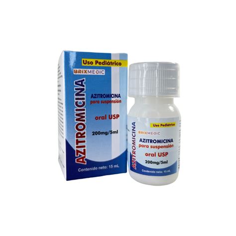 AZITROMICINA USP 200 MG 5 ML POLVO PARA SUSPENSIÓN USO PEDIÁTRICO 15