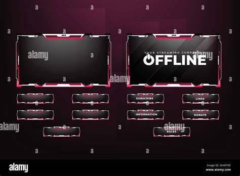 Futuristic Gaming Overlay Vector With Creative Shapes Live Streaming