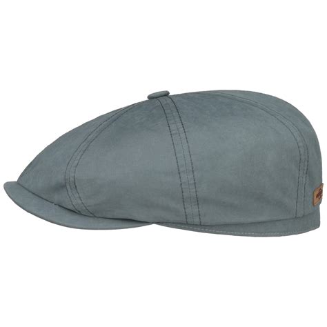 Hatteras Waxed Cotton Wr Flat Cap By Stetson