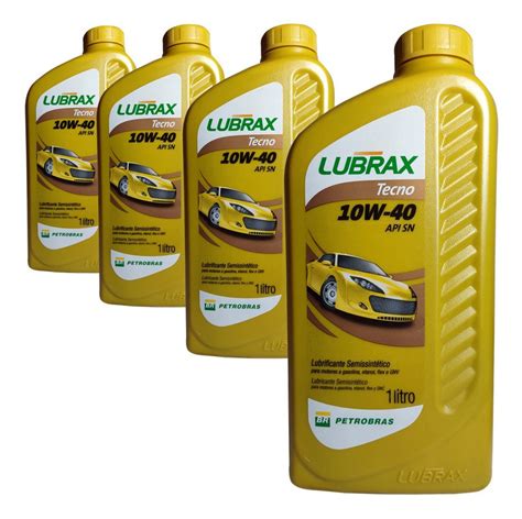 Kit 4 Litros Óleo Lubrax Tecno 10w40 Semissintético MercadoLivre