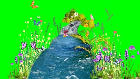 Green Screen Waterfall Waterfall Green Screen Background