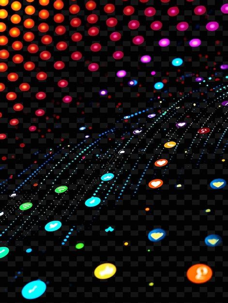 Premium Psd Png Polka Dot Decal With Icons Of Social Media And With