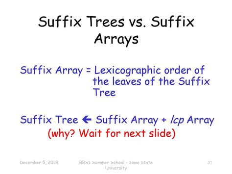 string data structures and algorithms suffix trees and suffix arrays ppt download