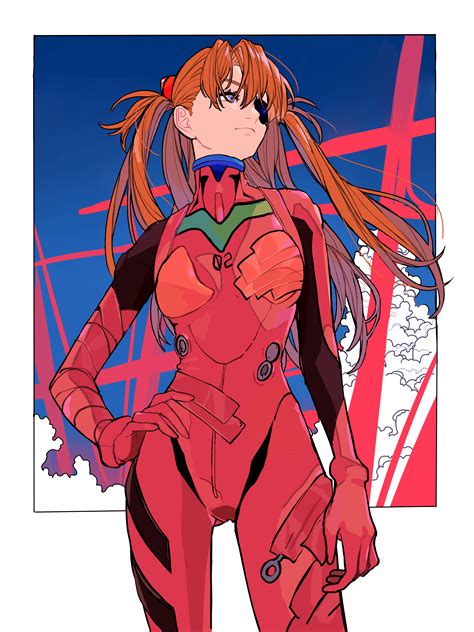 Small Boobs Long Hair Thighs Looking Away Redhead Blue Eyes Curvy The Gap Neon Genesis