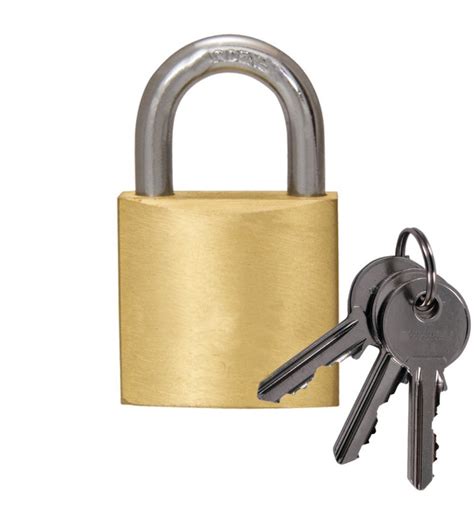 Cadenas à clé en laiton massif avec anse Dimensions N30