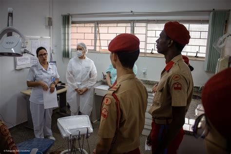 Visita dos alunos do Colégio Militar de Brasília ao Hospital das Forças