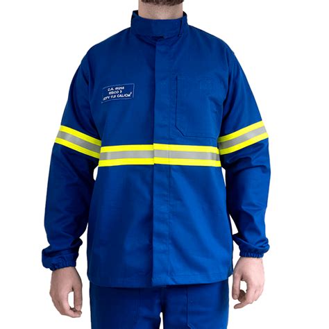 Camisa Eletricista NR10 Risco 2 Azul Royal Classe 1 E 2 Zeus Do
