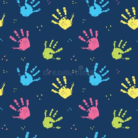 Modelo Incons Til Del Sello De La Mano Ejemplo Del Vector Del Fondo De