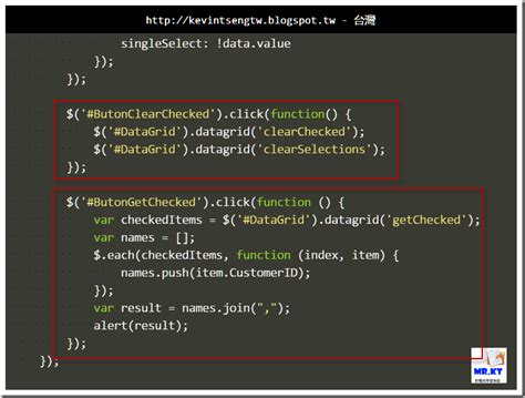mrkt 的程式學習筆記 asp mvc 使用 jquery easyui datagrid checkbox
