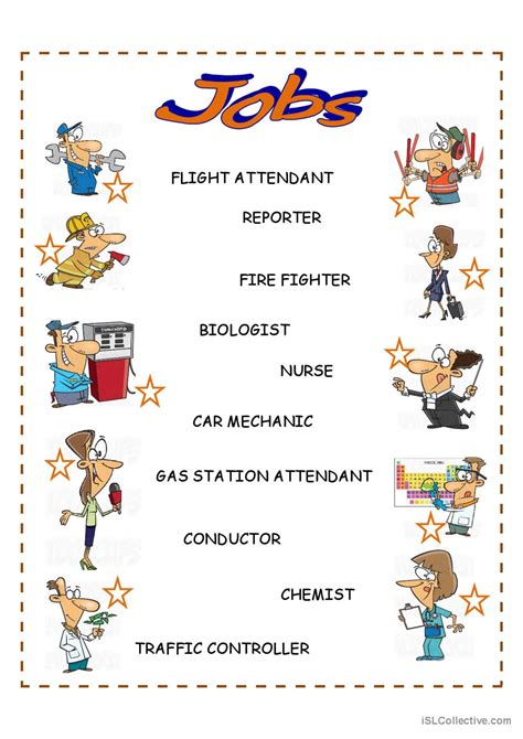 JOBS AND OCCUPATIONS English ESL Worksheets Pdf Doc