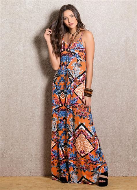 Vestido Longo Floral Mix Quintess Quintess