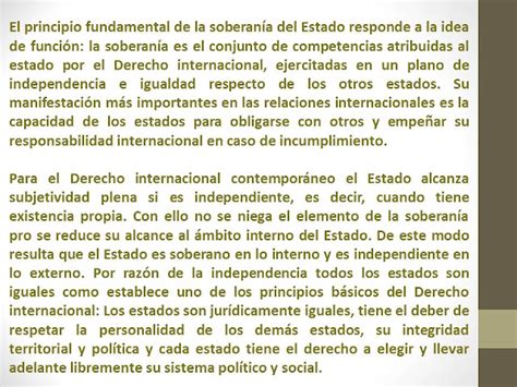 Soberania E Igualdad De Independencia De Los Estados La Igualdad
