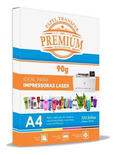 Papel Transfer Laser Premium A4 90g 500fls Parcelamento Sem Juros