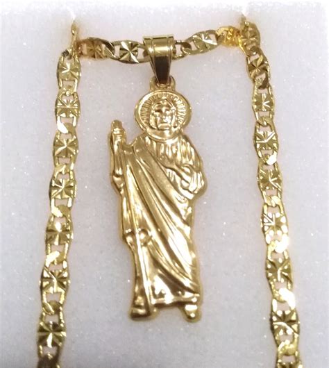 Collar San Judas Tadeo Cadena Larga Cm Mercado Libre