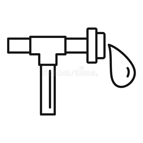 Icono Del Tubo Del Descenso De La Granja Estilo Del Esquema