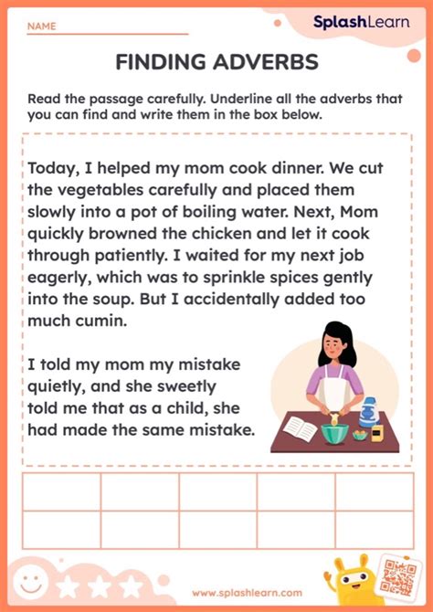 Find The Adverbs Ela Worksheets Splashlearn