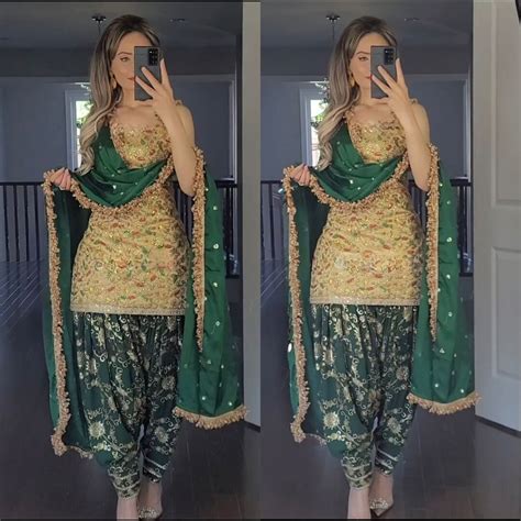 Punjabi Dhoti Salwar Kameez With Heavy Embroidery Work For Etsy