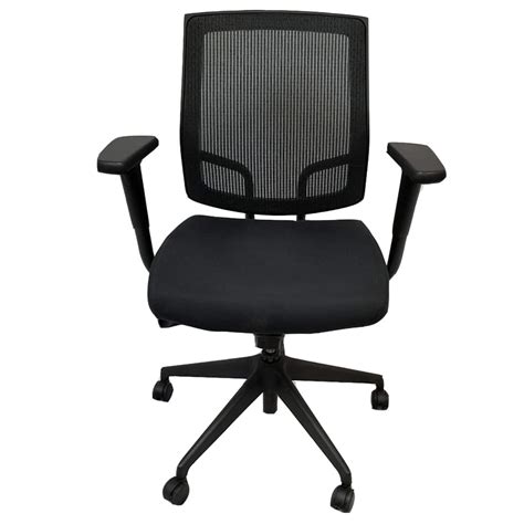 Sit On It Focus Mid Back Task Chair With Mesh Back Upholstered Seat