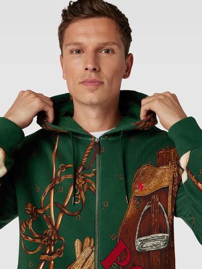 Polo Ralph Lauren Sweatjacke Mit Allover Print Black Online Kaufen