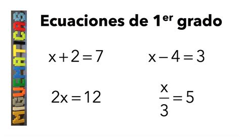 Formula Ecuacion Primer Grado