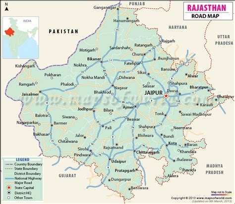Rajasthan Road Map