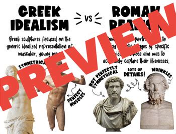 Greek Vs Roman Art Poster By Arriola Art Room TPT