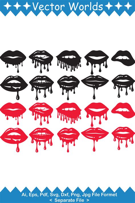 Driping Lips SVG Vector Design MasterBundles