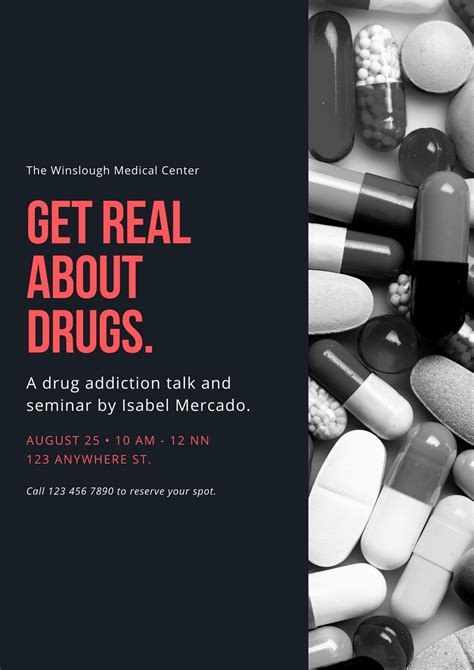 Free Printable Custom Drug Awareness Poster Templates Canva