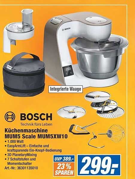 Bosch Küchenmaschine Mum5 Scale Mum5xw10 Angebot bei Expert Technomarkt