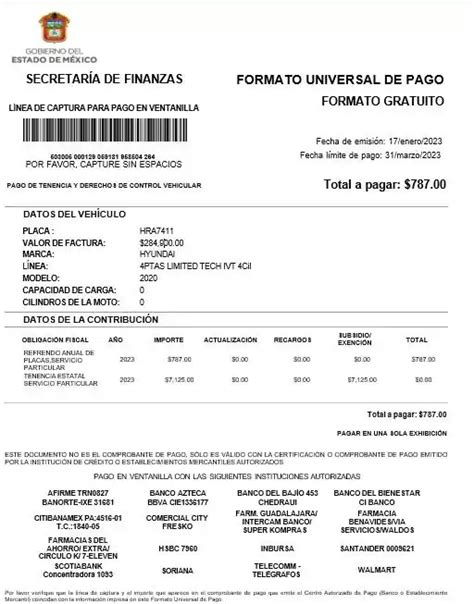 Tenencia Estado de México 2023 Estado de México