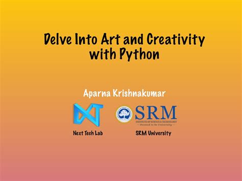 delve into art and creativity using python speaker deck