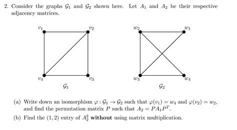 [solved] consider the graphs g1 and g2 shown here let a1 and a2 be their course hero