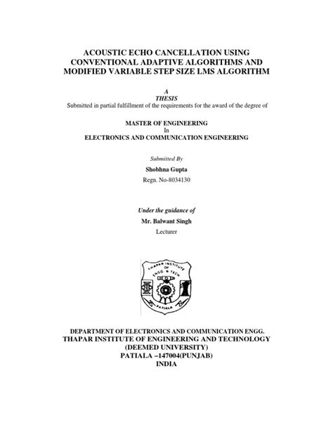 acoustic echo cancellation using conventional adaptive algorithms and modified variable step
