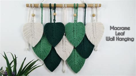 Macrame Leaf Wall Hanging Tutorial How To Make Stiff Macrame Feather