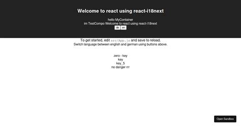 React I18next Playground Codesandbox