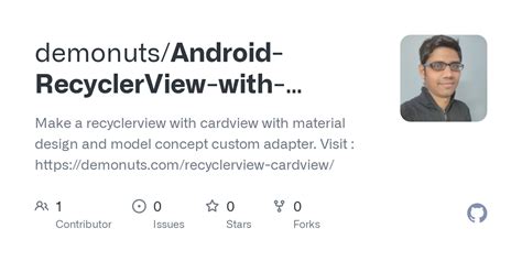 GitHub Demonuts Android RecyclerView With Cardview Make A