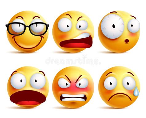 Smileys Vector Set Smiley Face Icons Or Emoticons With Facial