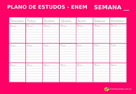 Baixe Os Nossos Modelos De Cronograma Semanal E Monte O Seu Plano De