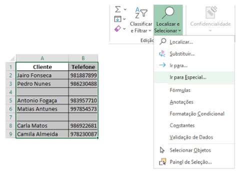 Remover espaços em branco no Excel Zeplanilha